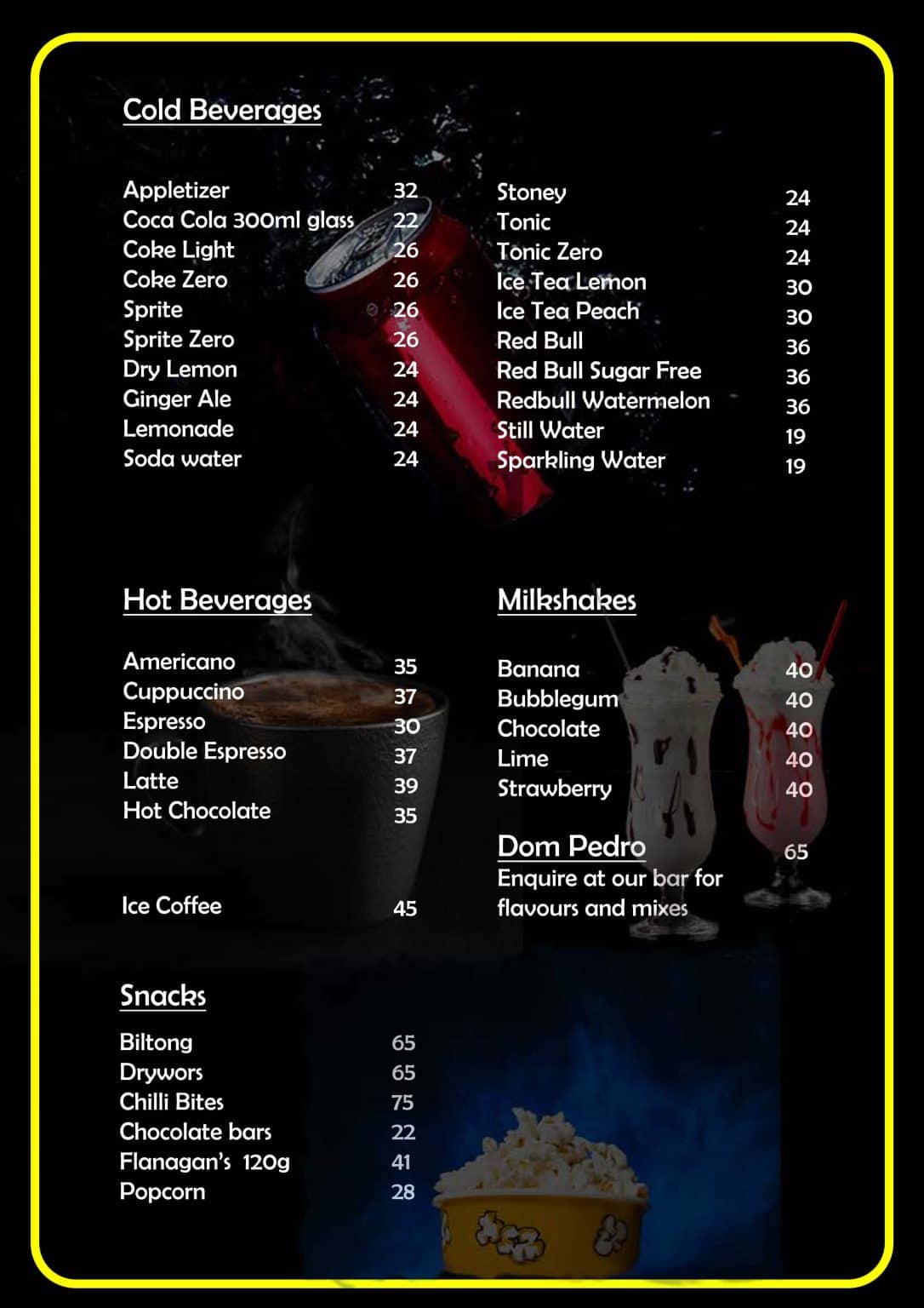 Menus - Sessions